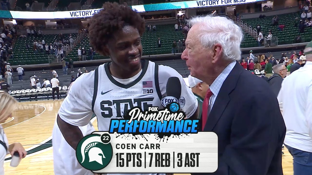 Coen Carr put on a Primetime Performance in No. 22 Michigan State's ...