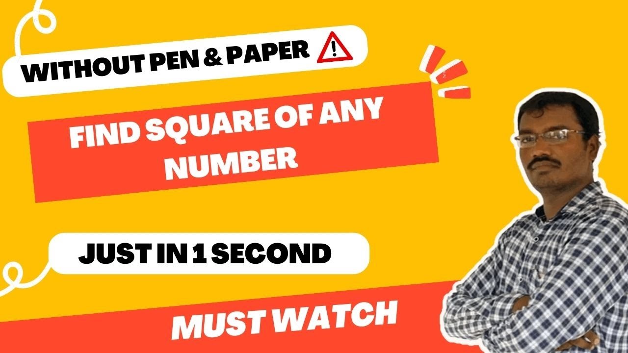 How To Find Square Of Any Number Just In Seconds Without Pen Paper How To Find Square Of Any Number Just In Seconds Without Pen Paper