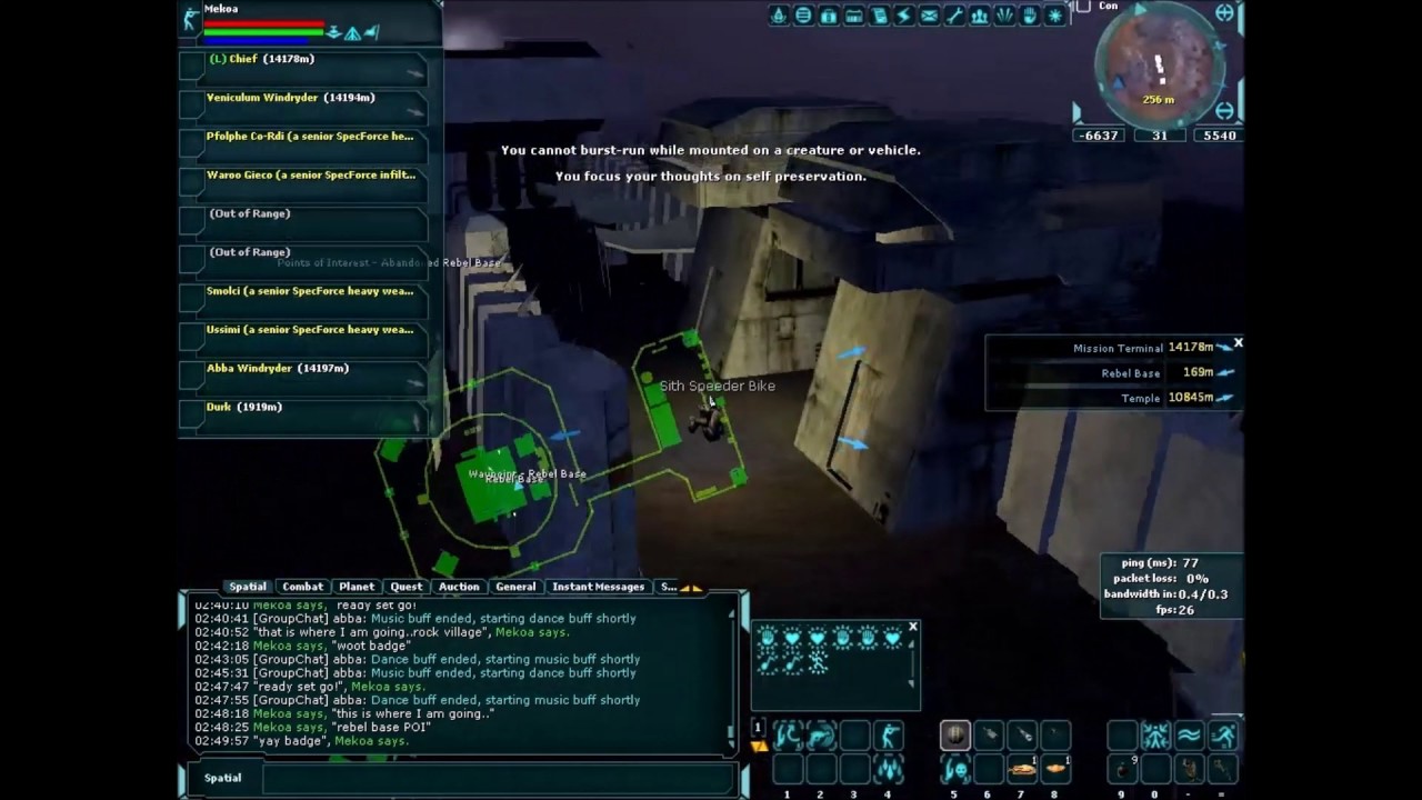 SWG Rogue One EMU Sith Speeder - YouTube