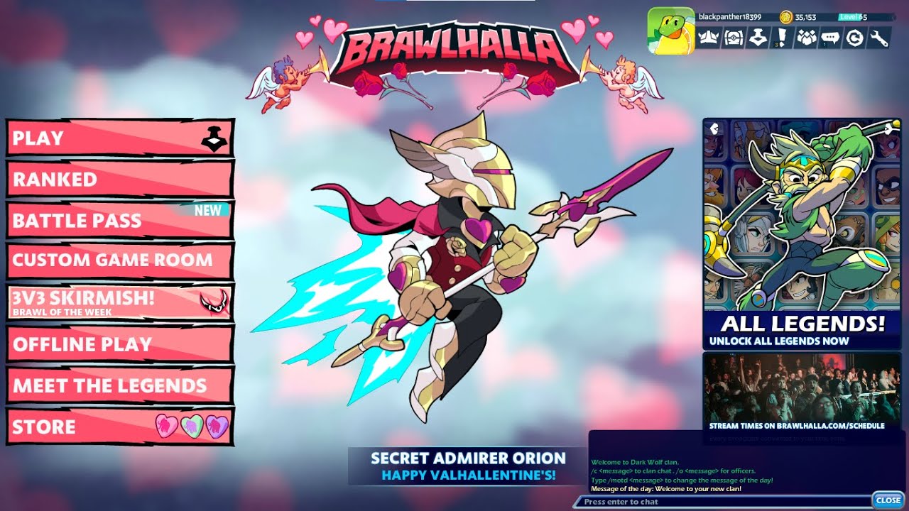 It's Happy valentine day From Brawlhalla Part 2 With monty - YouTube