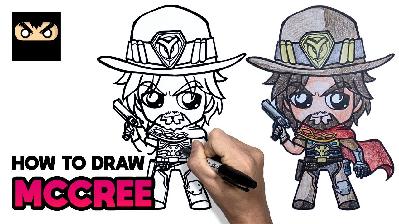 How to draw MCCREE | OVERWATCH - 맥크리 그리기 | 오버워치 - YouTube