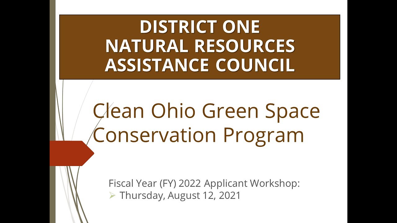 Clean Ohio Green Space Conservation Program: Fiscal Year 2022 Applicant ...