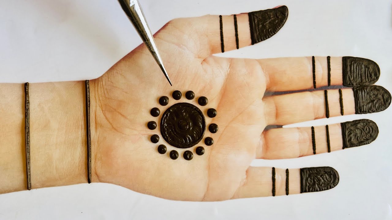 Easy Simple Eid Special Dotted Mehndi Design Trick-Mehandi design for ...