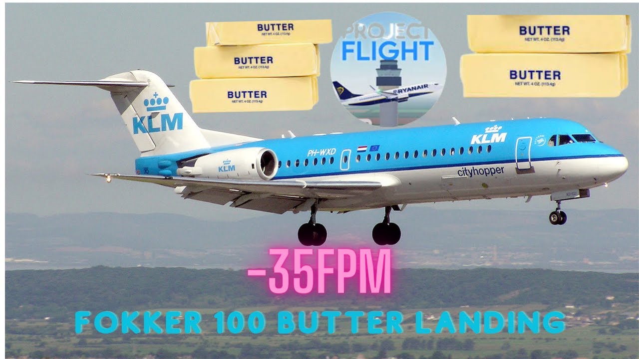 Rate this Fokker 100 butter landing! | Project Flight - YouTube