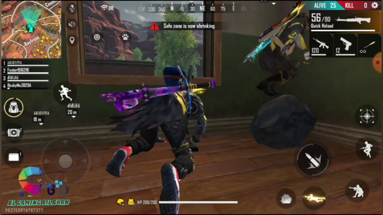 SL GAMING DILSHAN FREE FIRE GAME PLAY Real NooB Serious - 01 Game එක ...