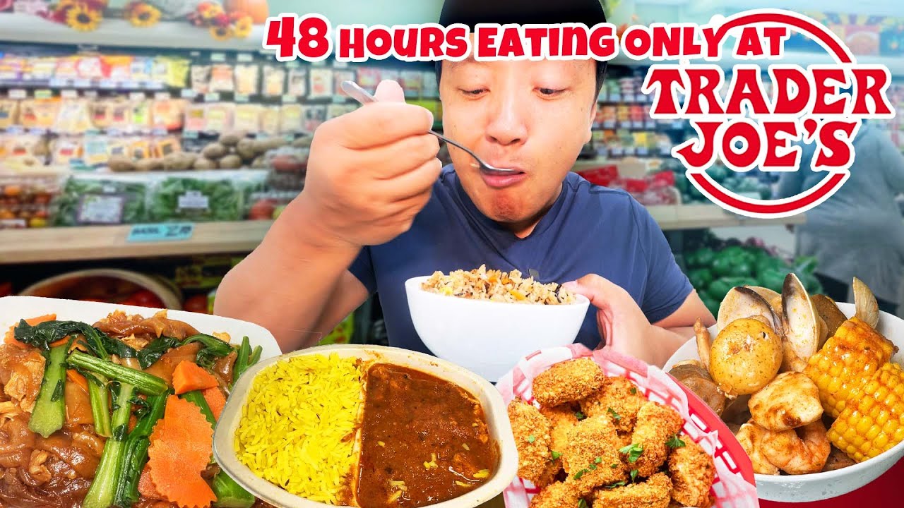 48 Hours Eating ONLY Trader Joe's Food | BEST Trader Joe's Noodles EVER ...