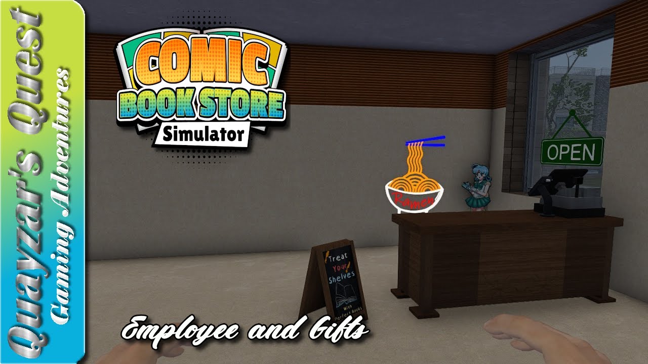 Comic Book Store Simulator: Episode 2 - Employee and Gifts - YouTube