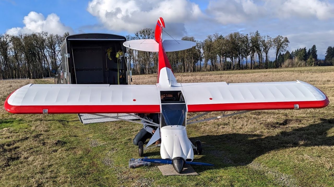 165" Hangar 9 FX-3 Carbon Cub Maiden Flight - YouTube