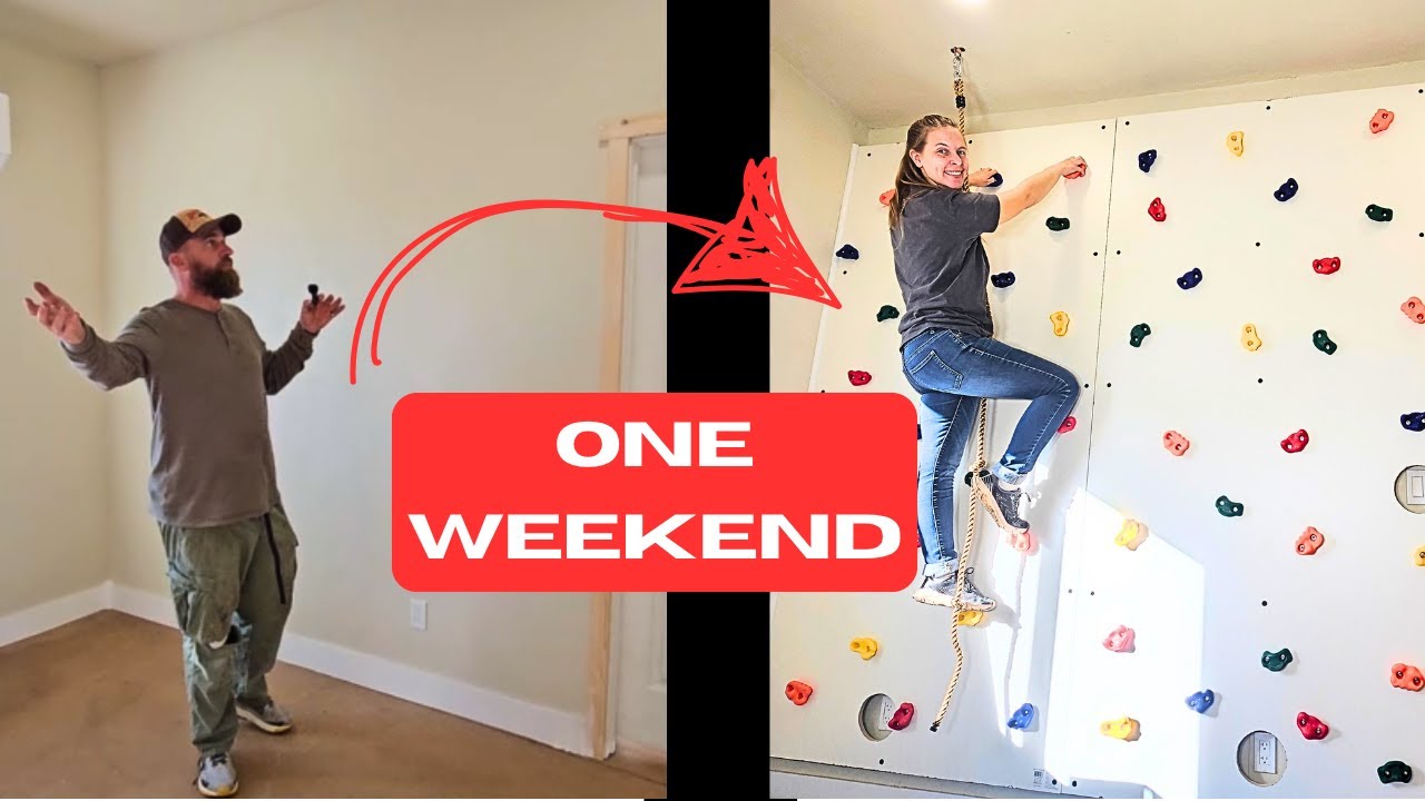 DIY Climbing Wall - So easy and so worth it! - YouTube