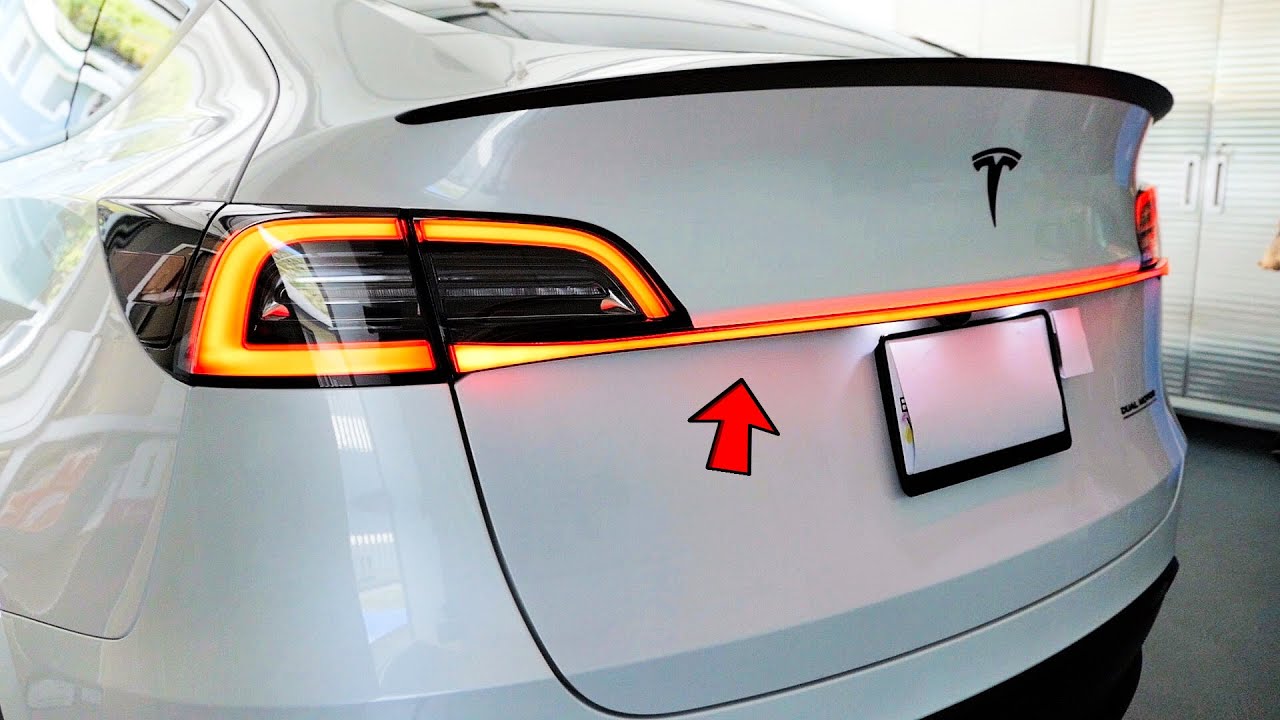 Tesla Model Y - Rear Tail Light Bar - YouTube