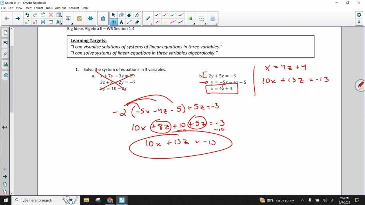 Algebra 2 Section 1.4 Video Part B - YouTube