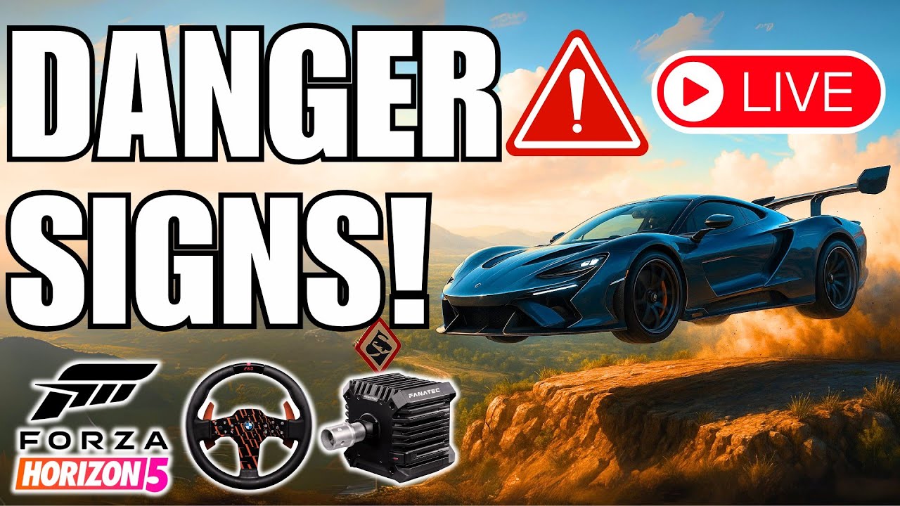 Forza Horizon 5 Sending 'Em Off Danger Sign Jumps! 🚀 Steering Wheel ...