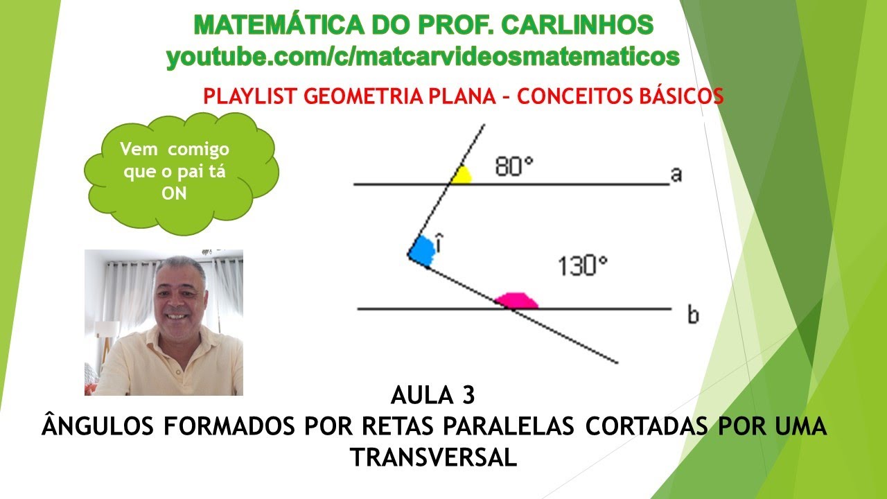 ÂNGULOS FORMADOS POR RETAS PARALELAS CORTADA POR UMA TRANSVERSVAL ...