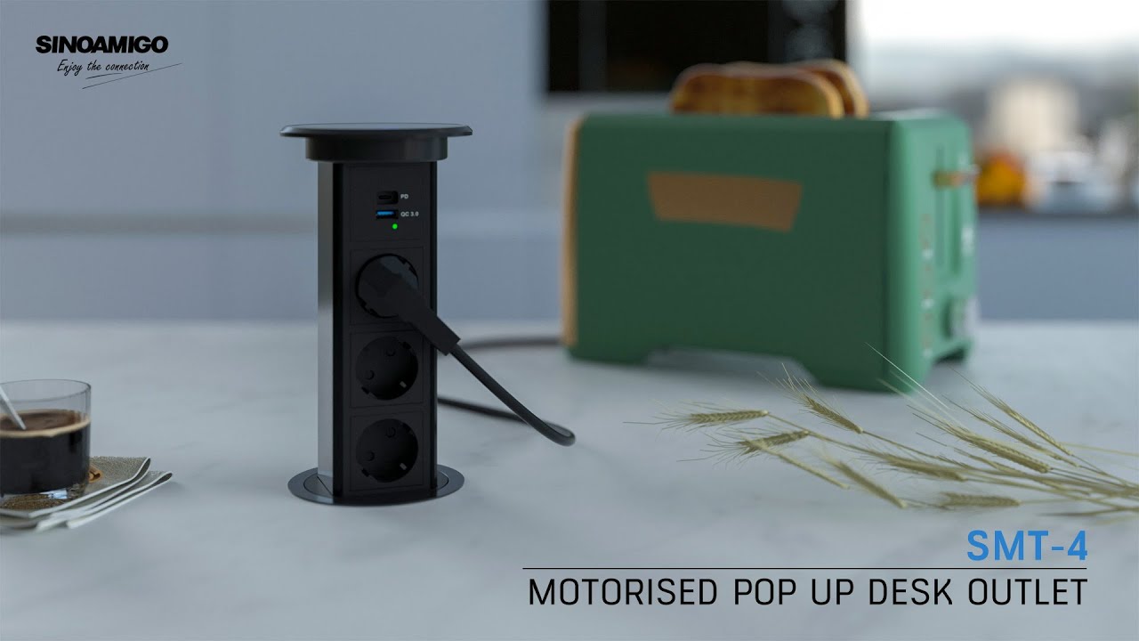 SMT-4 Motorised Pop-up Desk Outlet: Functional and elegant solution to ...