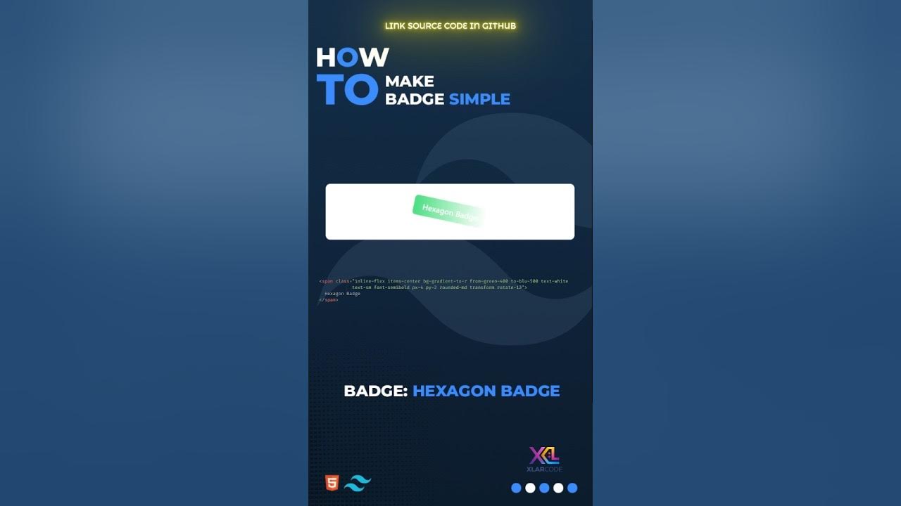 How to make badge hexagon - v24 #html #tailwindcss #css #javascript #webdesign - YouTube
