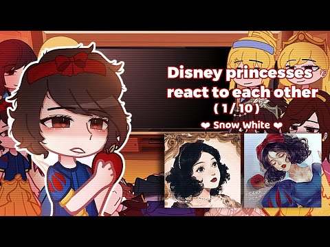 [ ︎ ] Disney princesses react to each other [ 1/10 ] [ 🇺🇸|🇧🇷 ] - YouTube