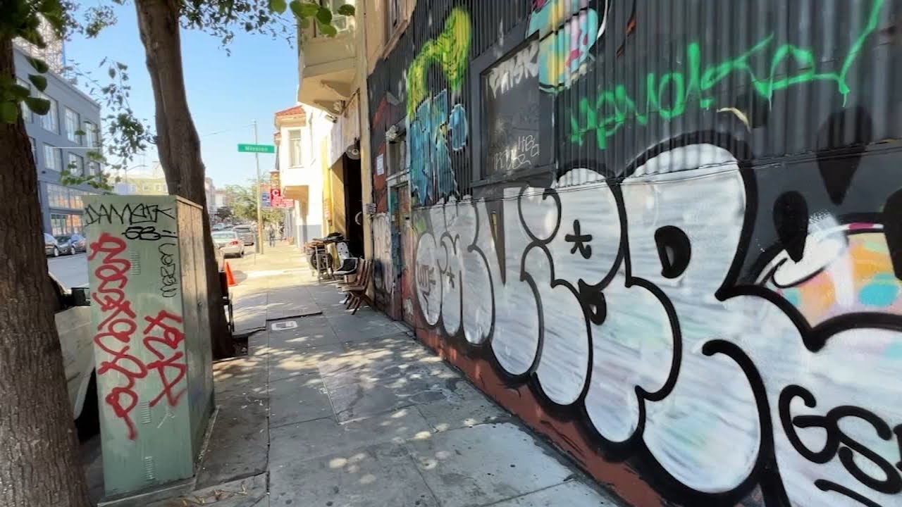 SF deals with increasing graffiti, tagging to private properties - YouTube