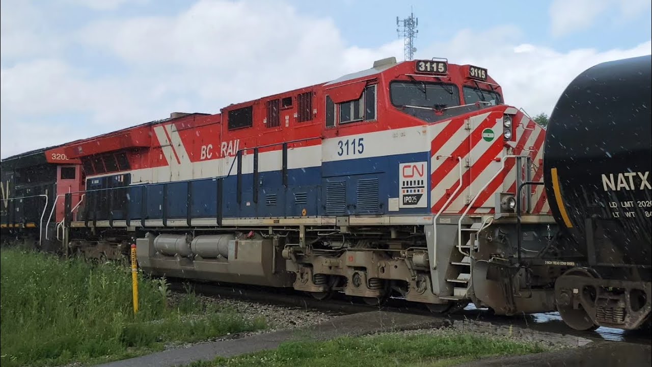 (Nice Driver/BC Rail Heritage Unit/Rear DPU 3116/Detour/100 Cars) CN U714 (Ethanol) - 3209 ...