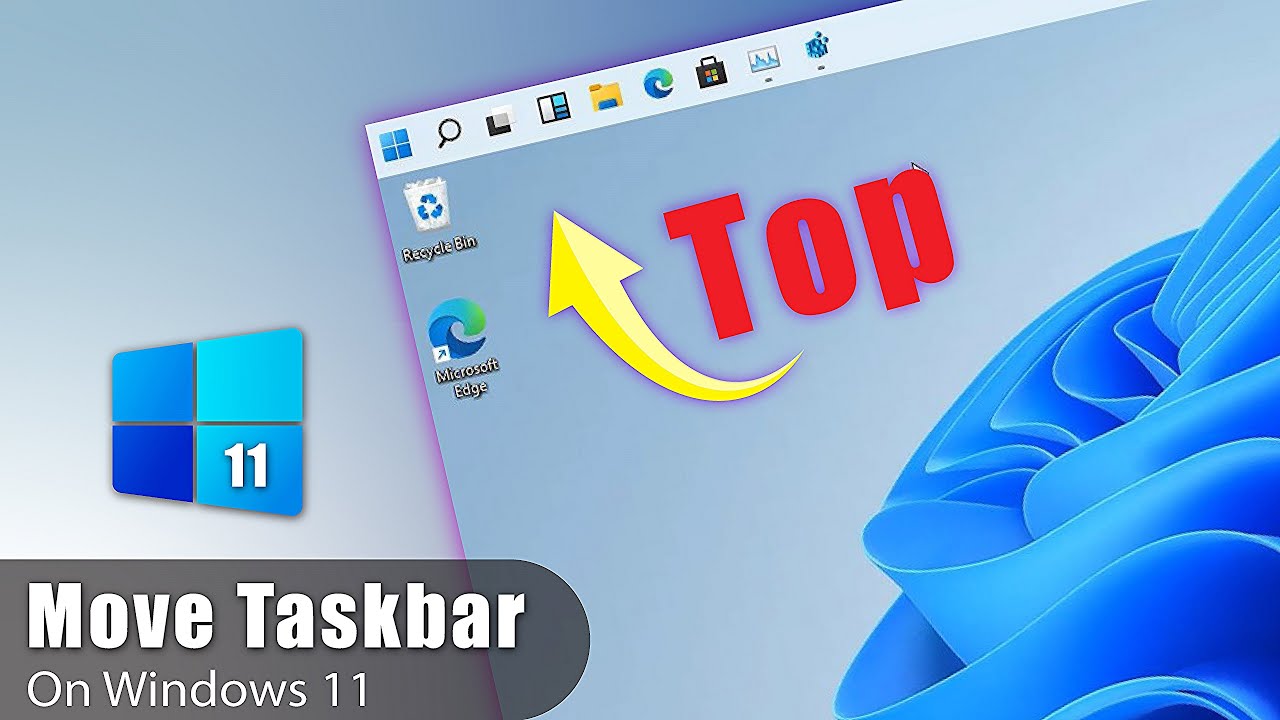 How to move your taskbar to the top on windows 11 - YouTube