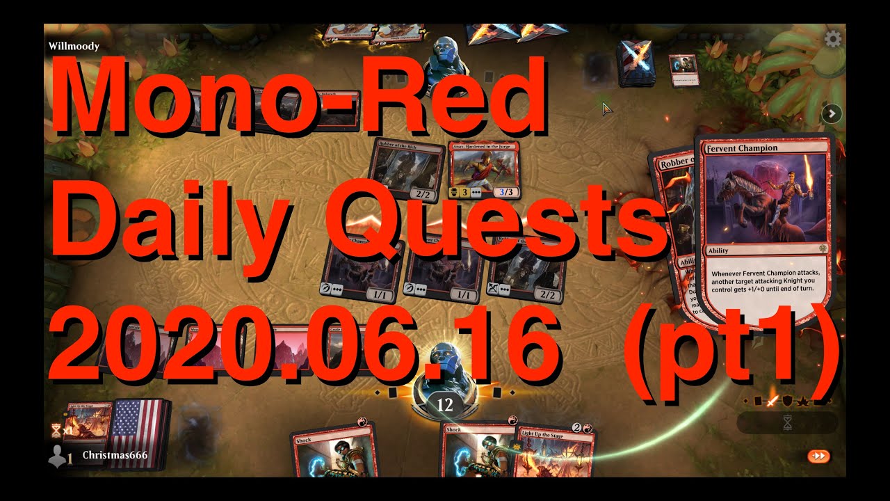 Mono-Red Gameplay! | Daily Quests longplay part 1/3 - YouTube