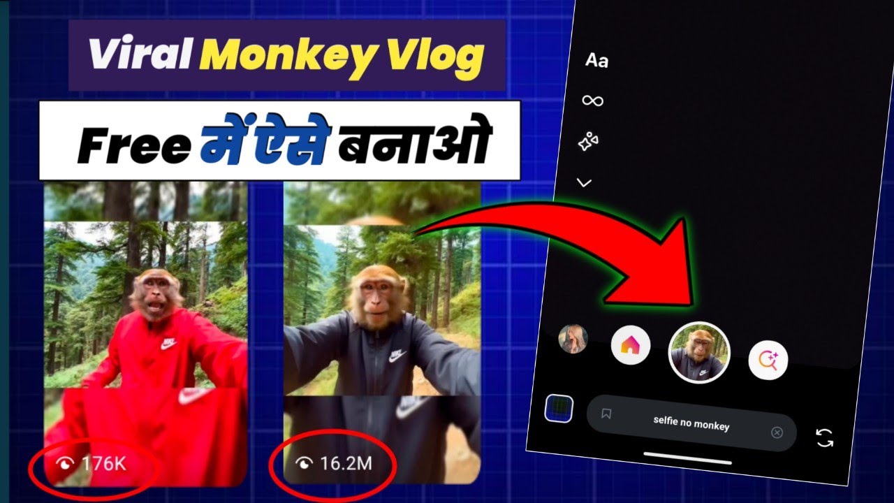 Viral Monkey Ai Vlogs | Monkey Block Video Kaise Banaen | Monkey Block Kaise Banaen | Ai monkey ...