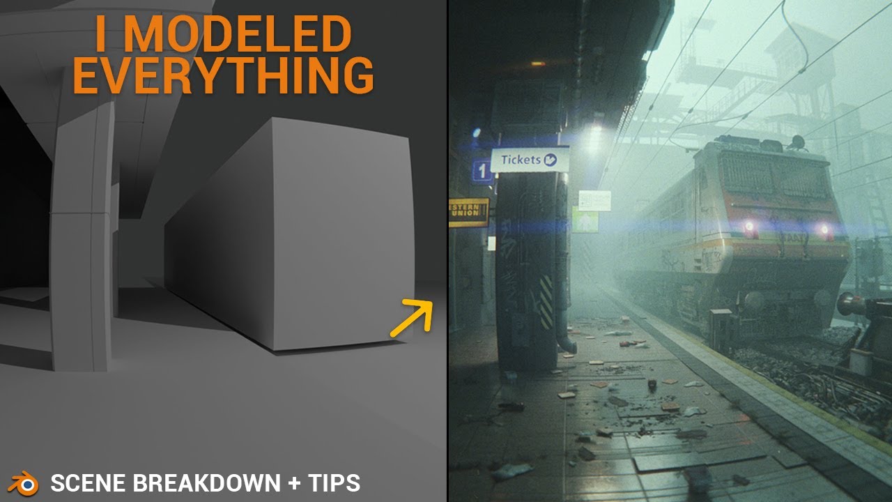 After a train, I made whole station - Tutorial - YouTube