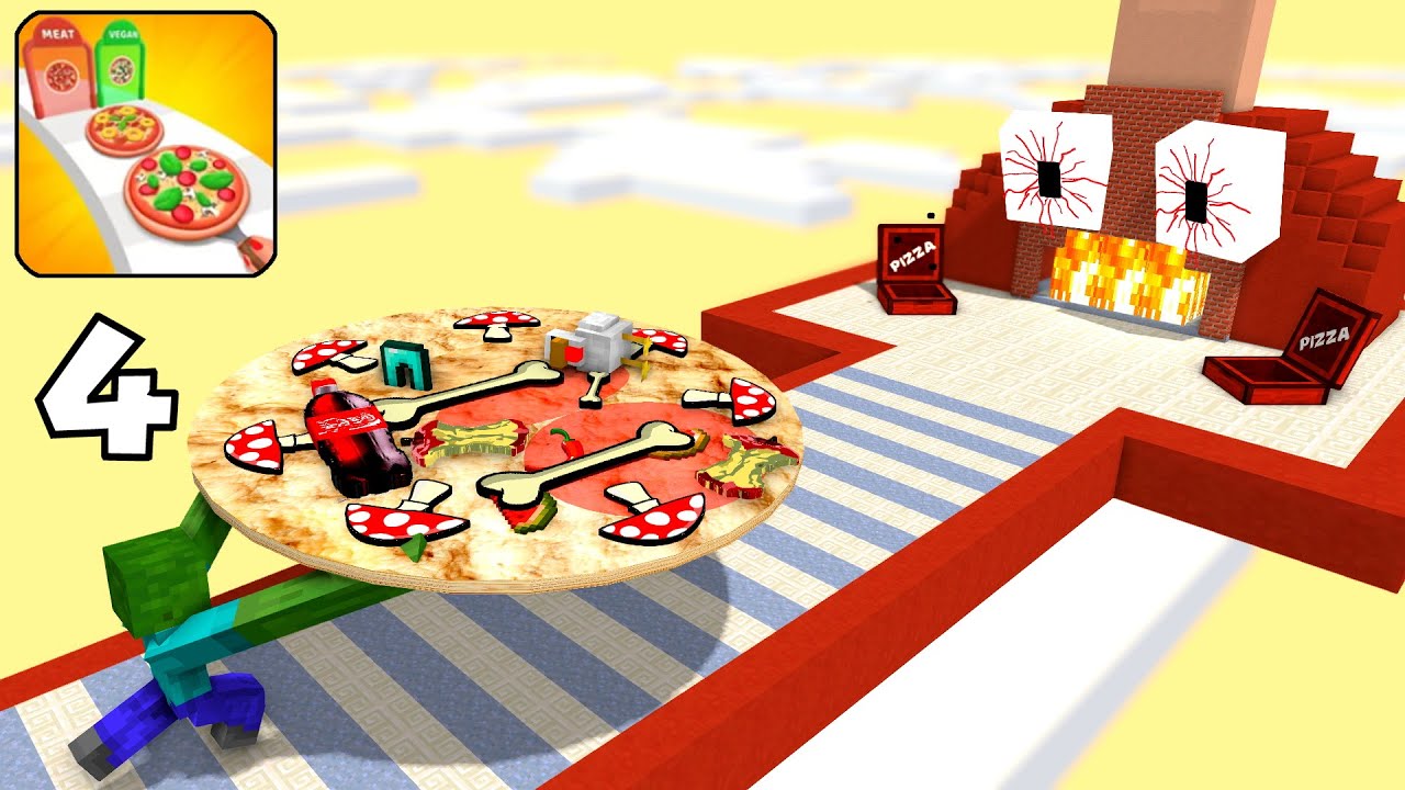 Minecraft Mobs : I WANT PIZZA RUNNER 4 CHALLENGE - Minecraft animation ...
