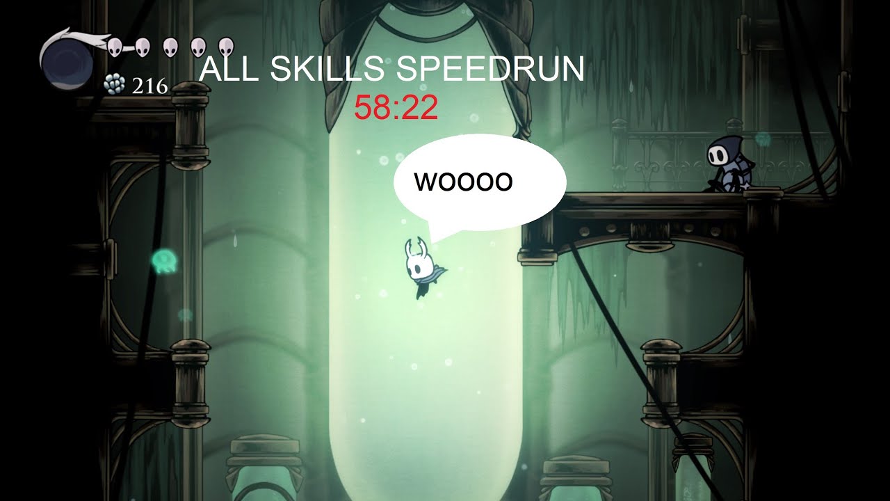 Hollow Knight All Skills Speedrun in 58:22 (CP NMG) - YouTube
