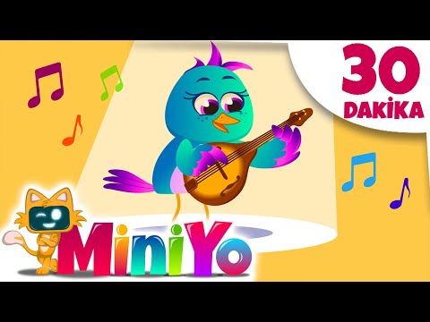 Mor Kuşlar Şarkısı🐦 + Öğretici Çocuk Şarkıları Miniyo | 30 Dakika