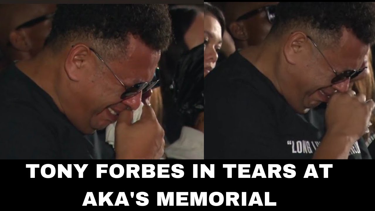 AKA father TONY FORBES in serious TEARS at the memorial service - YouTube