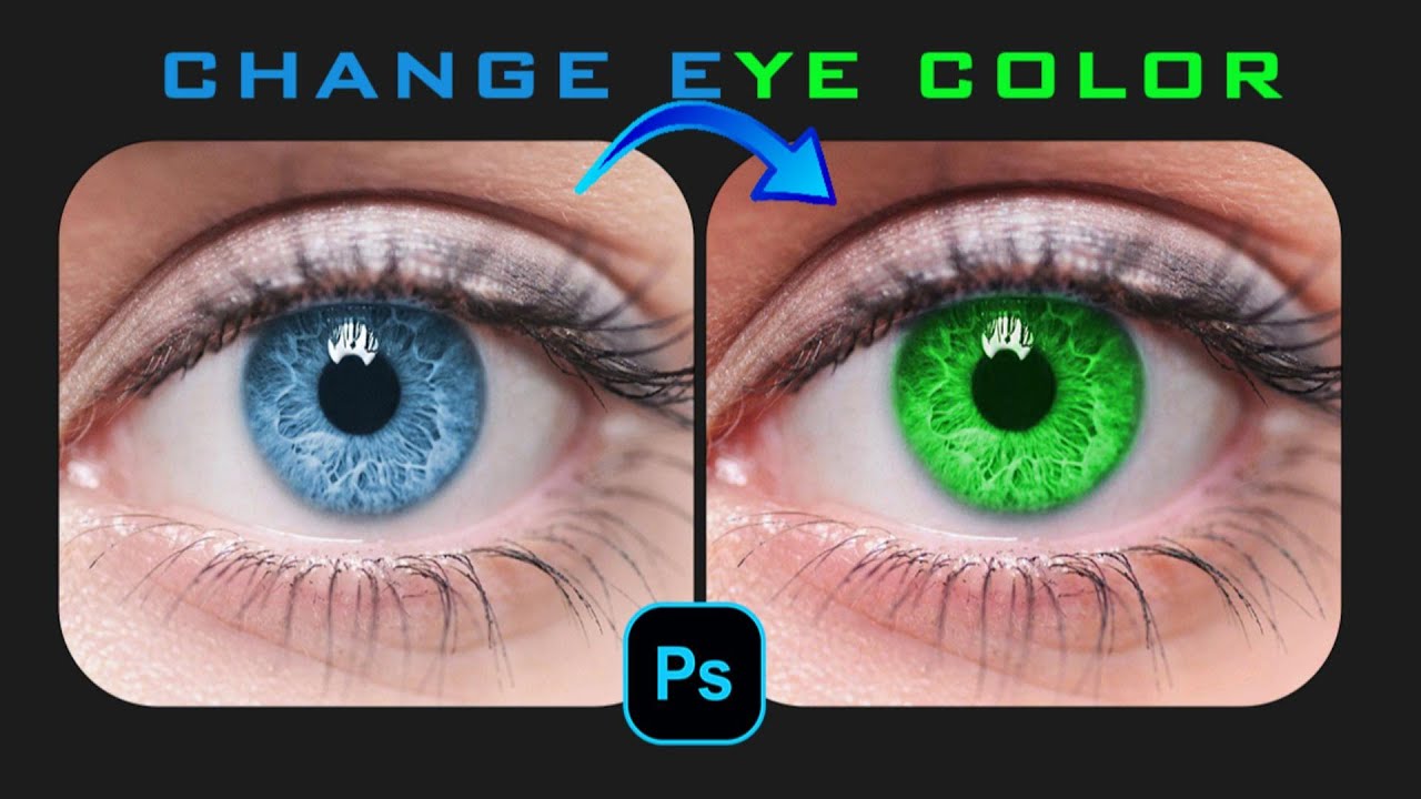 The easiest way to give an effect to the eyes in photoshop - YouTube