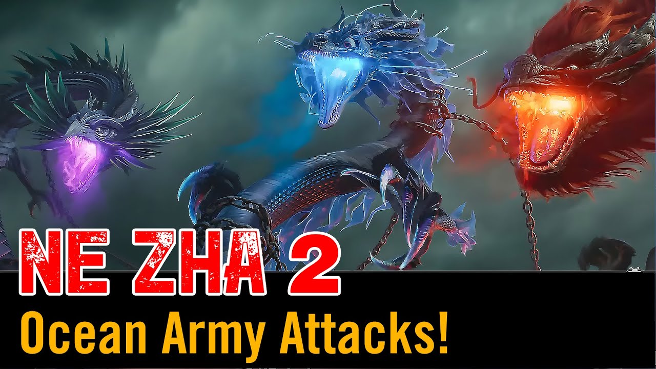 Ne Zha2 MOVIE CLIP: Shen Gongbao’s Ocean Army Attacks! Ao Bing’s Body ...