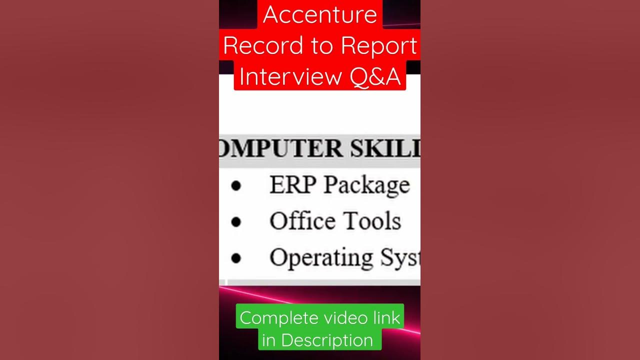Do You Have Knowledge Of SAP Accenture R2R Interview Q A shorts do-you-have-knowledge-of-sap-accenture-r2r-interview-q-a-shorts