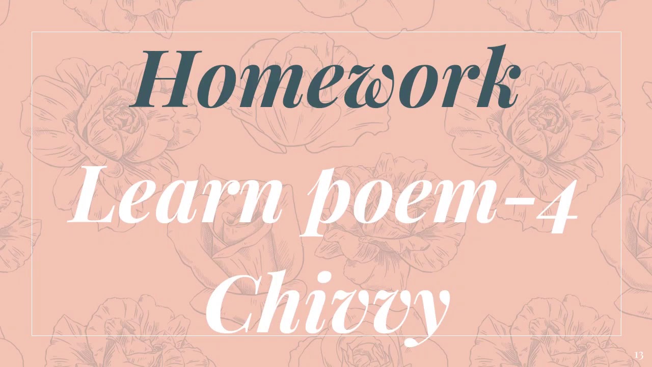 Class 7th Day 53 English Poem 4 Chivvy Lecture 2 Book Honeycomb class-7th-day-53-english-poem-4-chivvy-lecture-2-book-honeycomb