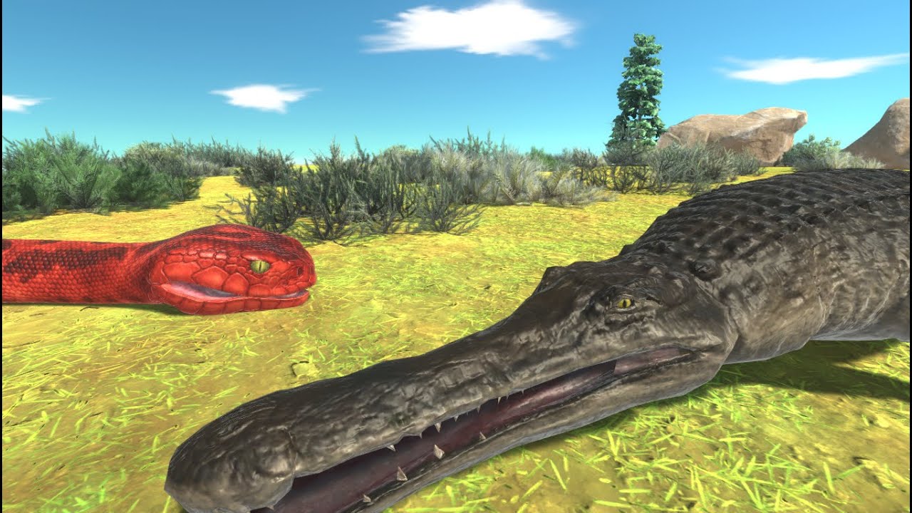 Mighty Snake vs Machimosaurus Crocodile #arbs # ...