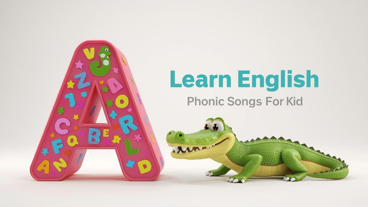 Learn English – A is for Alligator (with Actions!)| ABC Phonics & Fun ...