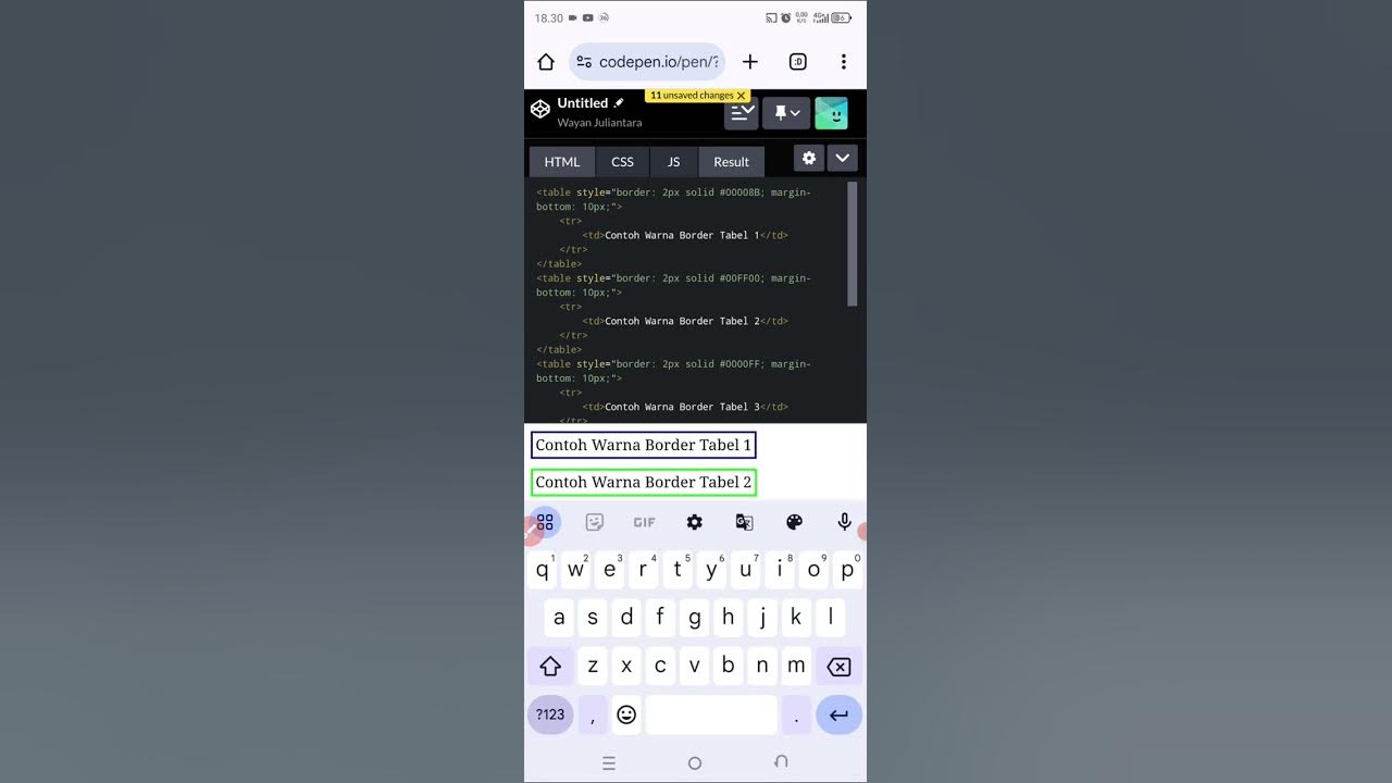 Cara Membuat Border Di HTML - YouTube