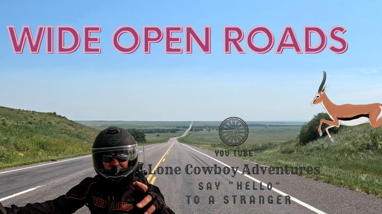 Motorcycle traveling on WIDE OPEN ROADS! - YouTube
