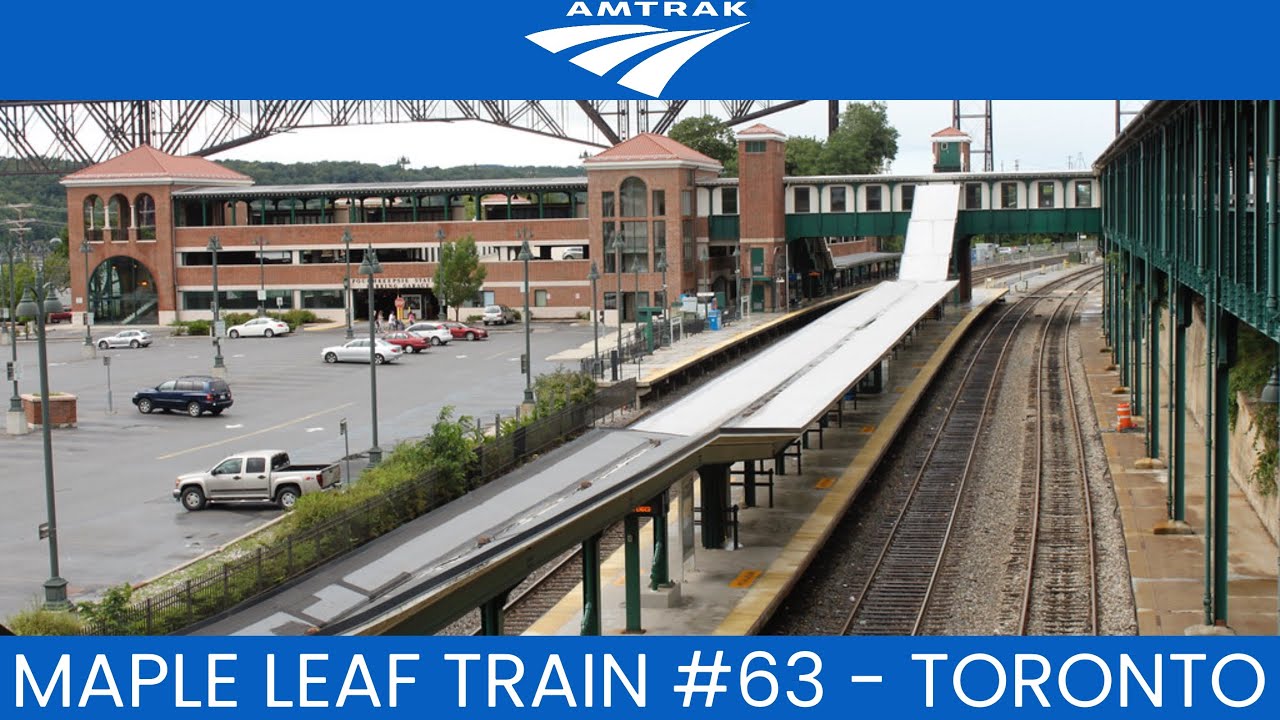 Amtrak Maple Leaf Train 63 to Toronto Announcements at Poughkeepsie (NJ ...