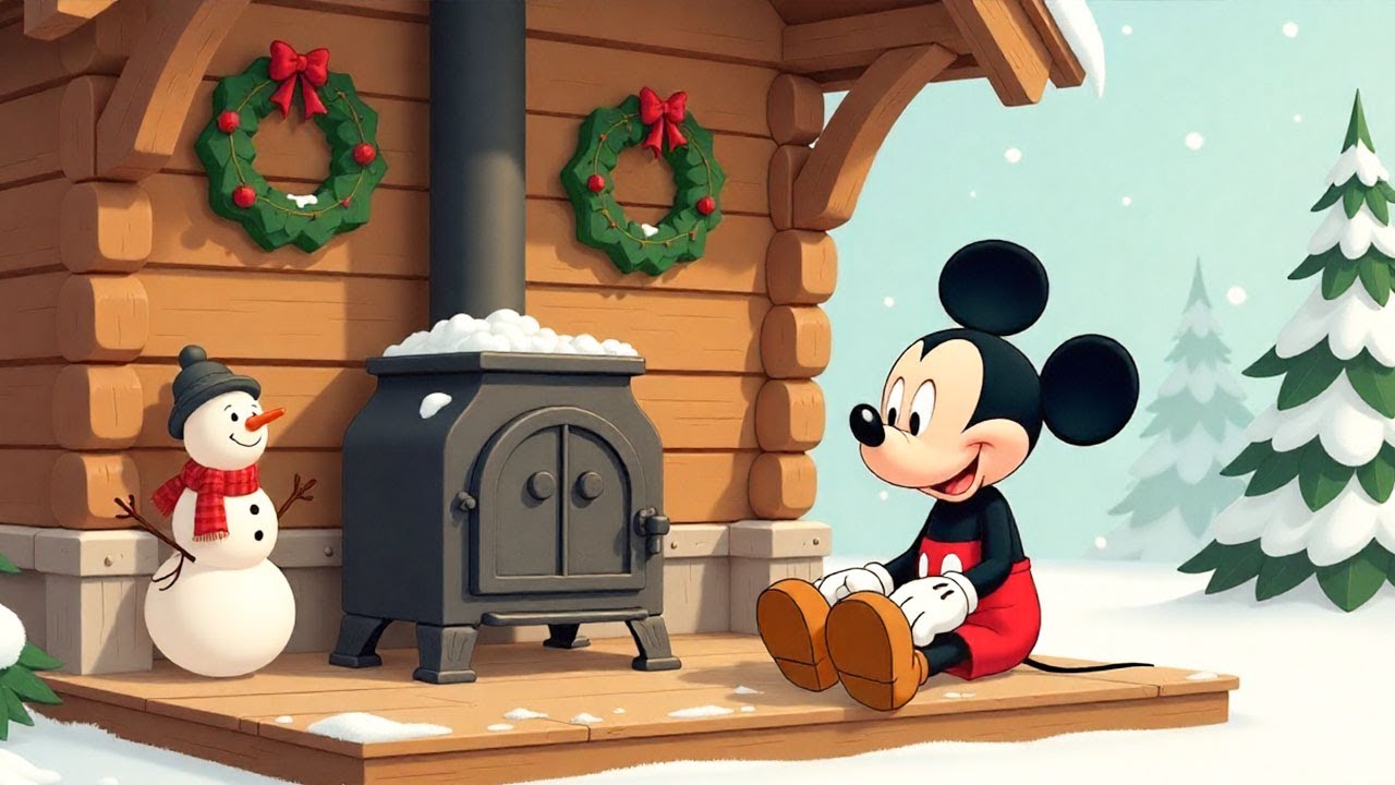 Winter Is Coming with Mickey Mouse ️🌲 Cozy Jazz & Chill Music for Study ...