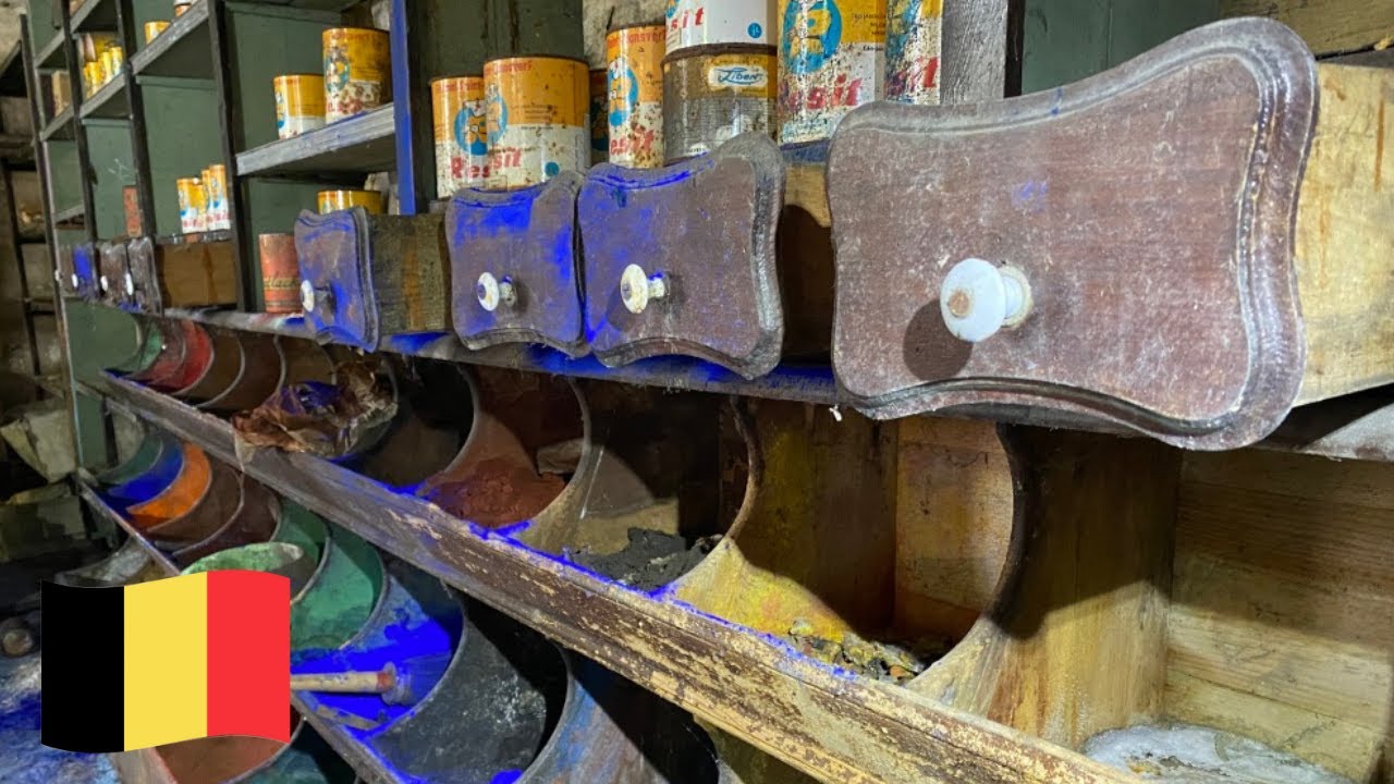 Abandoned shop full of amazing colours - paint shop (urbex Belgium ...