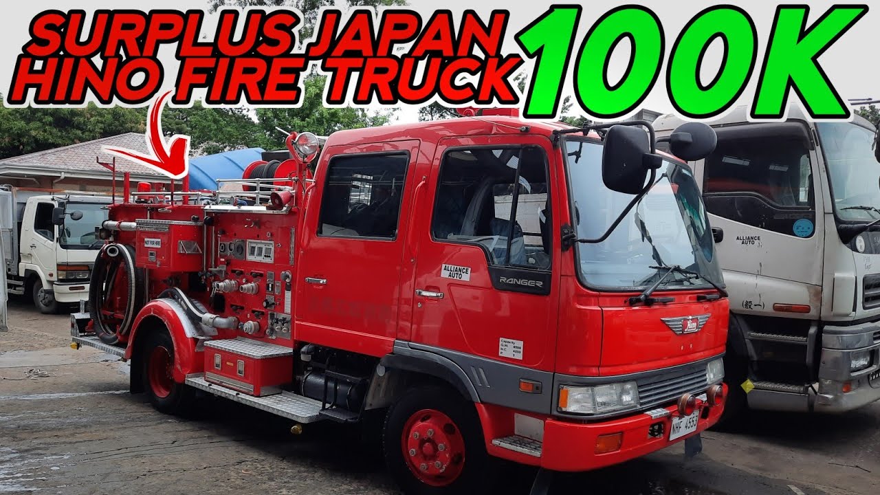 SURPLUS JAPAN TRUCK - HINO H07D FIRE TRUCK - YouTube