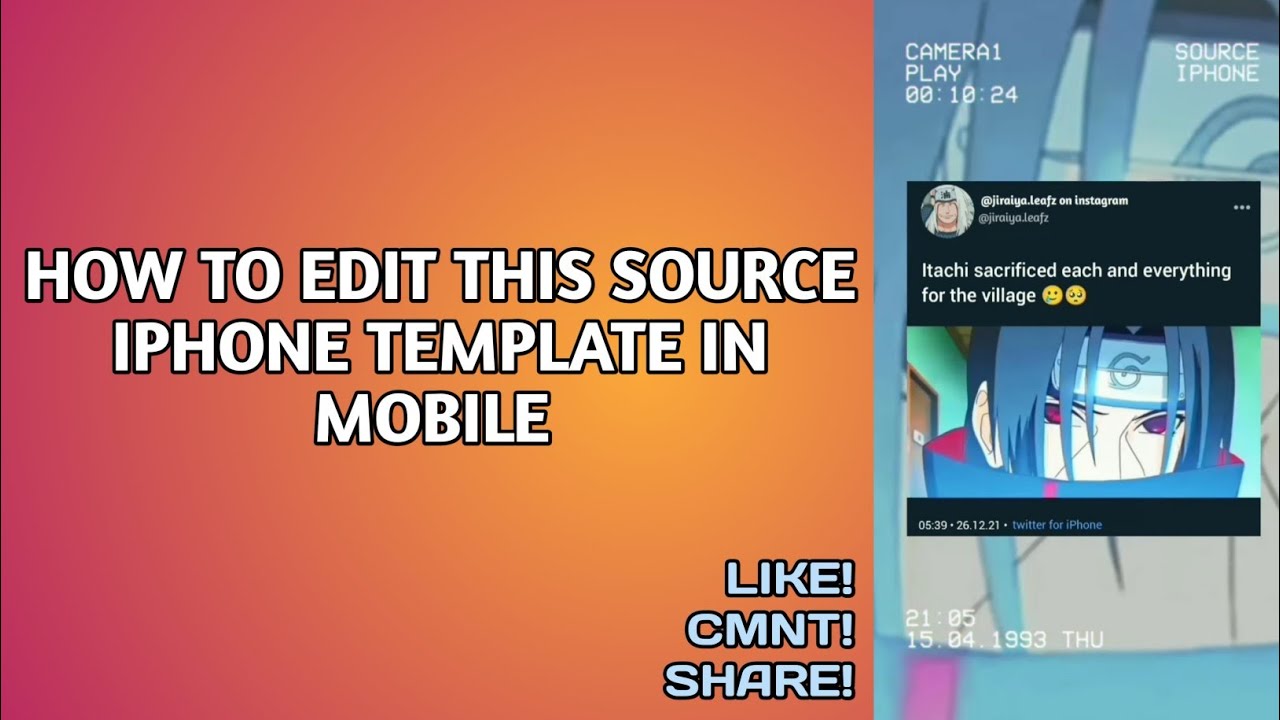 how to create source on iPhone template for anime page in mobile |by ...