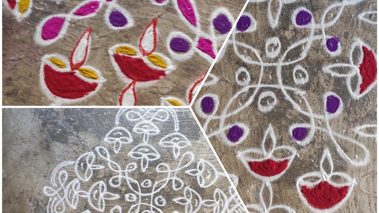 1980's Deepa Rangoli simple and easy 15_1dot's👍 - YouTube