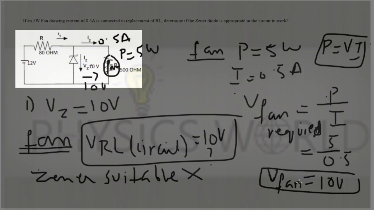 Zener Diode Numerical | Physics World - YouTube