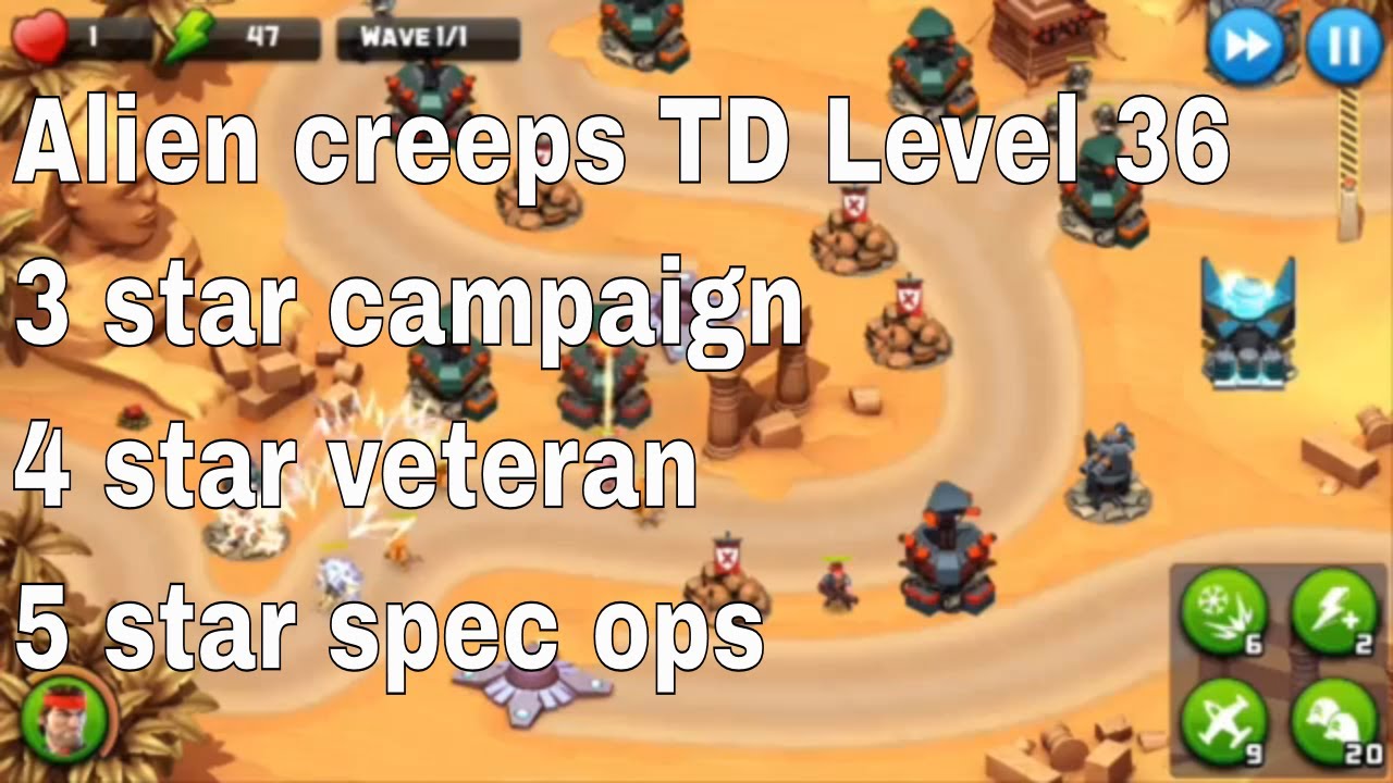 Alien Creeps TD Level 36 Without Any Extra Hero - YouTube