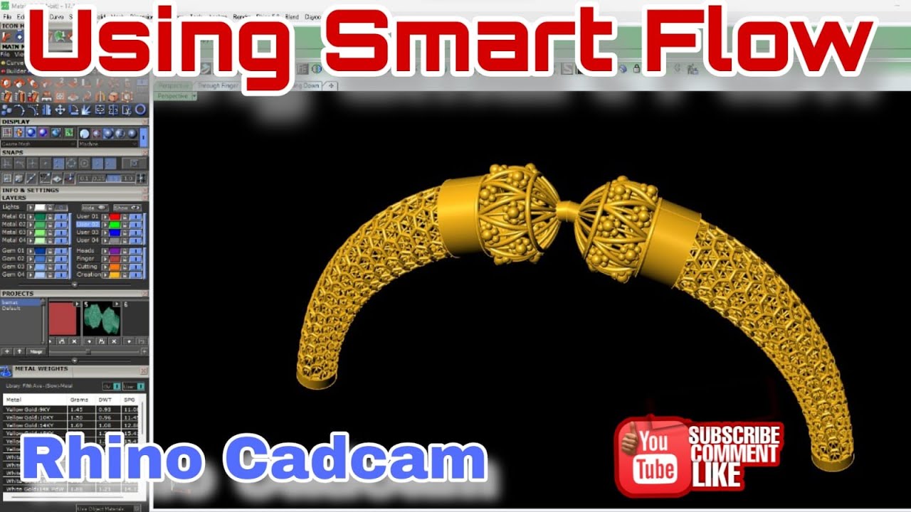 How to smart flow in matrix 9.0 | #jewellerycaddesign | #bangles ...