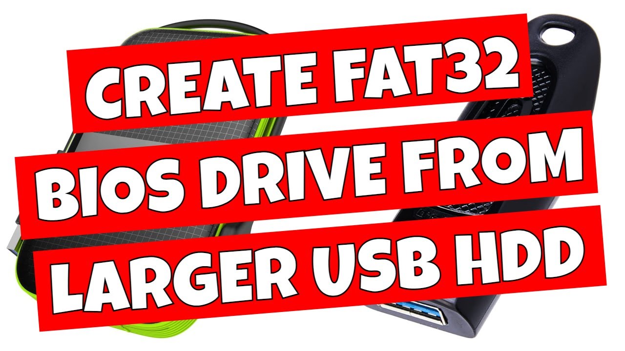 How To Create A FAT32 partition BIOS Flash Drive From A Much Larger ...