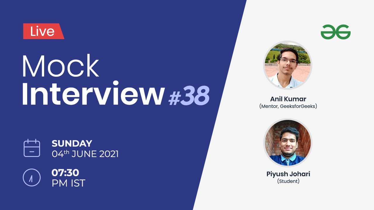 Live Mock Interview #38 - YouTube