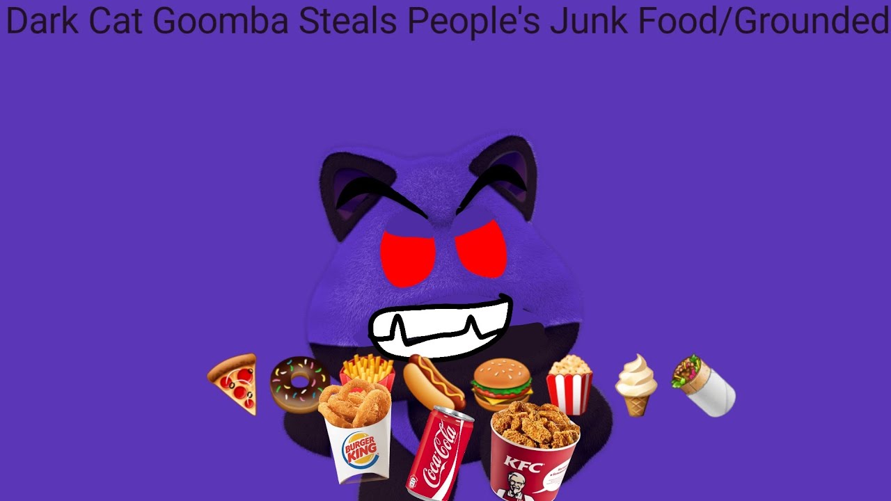 Dark Cat Goomba Steals People's Junk Food/Grounded - YouTube